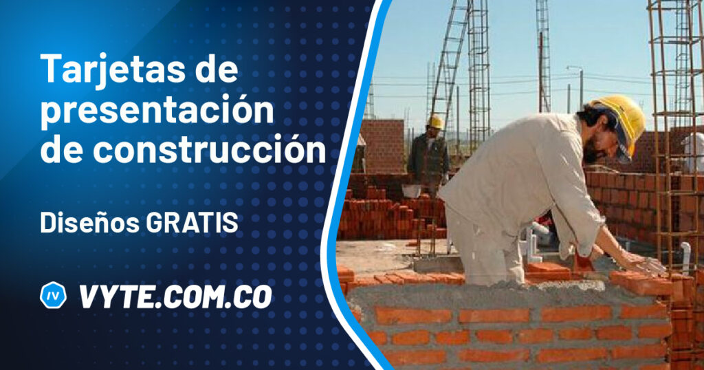 Tarjetas de presentación de CONSTRUCCIÓN | GRATIS: 5 diseños